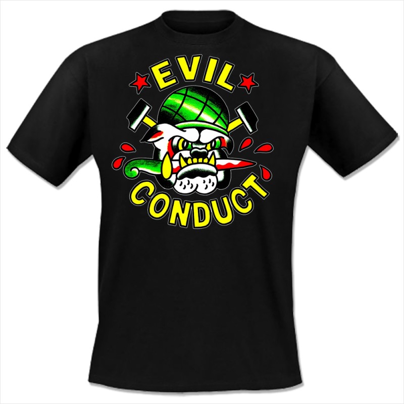Evil Conduct - Bulldog, T-shirt schwarz | T-Shirts | Bekleidung | Oi ...