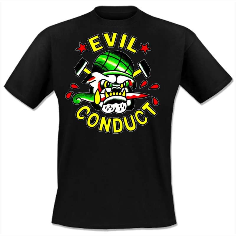 Evil Conduct - Bulldog, T-shirt schwarz | T-Shirts | Bekleidung | Oi ...